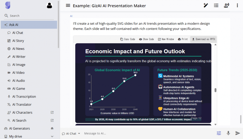 AI Presentation Maker: Free AI PPT, No sign-up